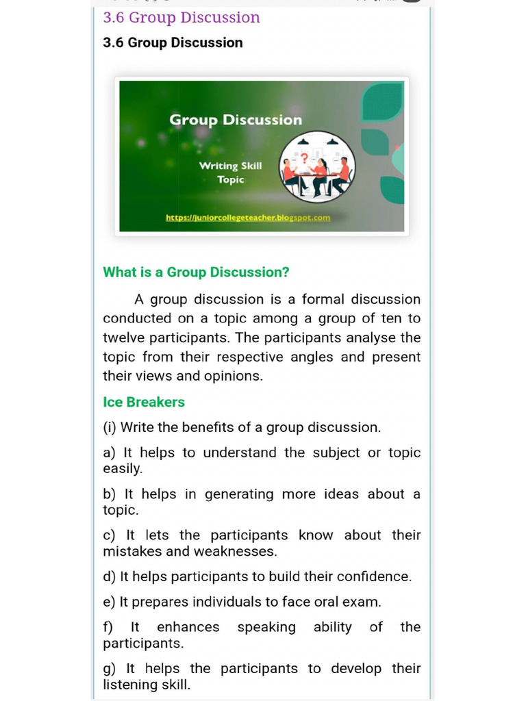 Group Discussion | PDF