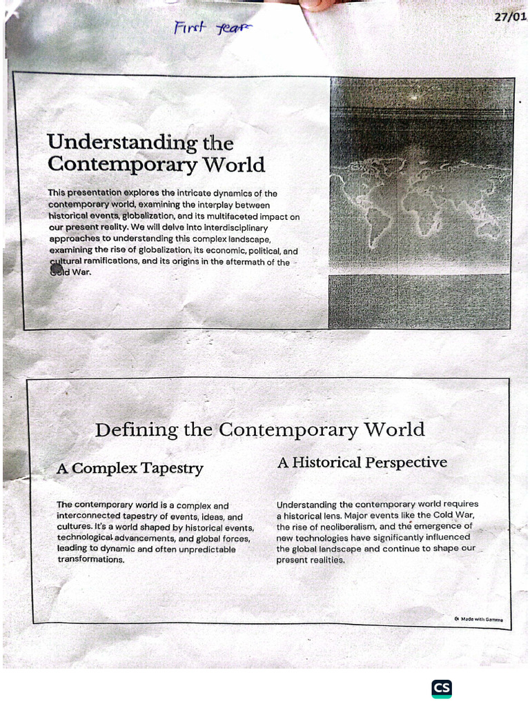The Contemporary World | PDF