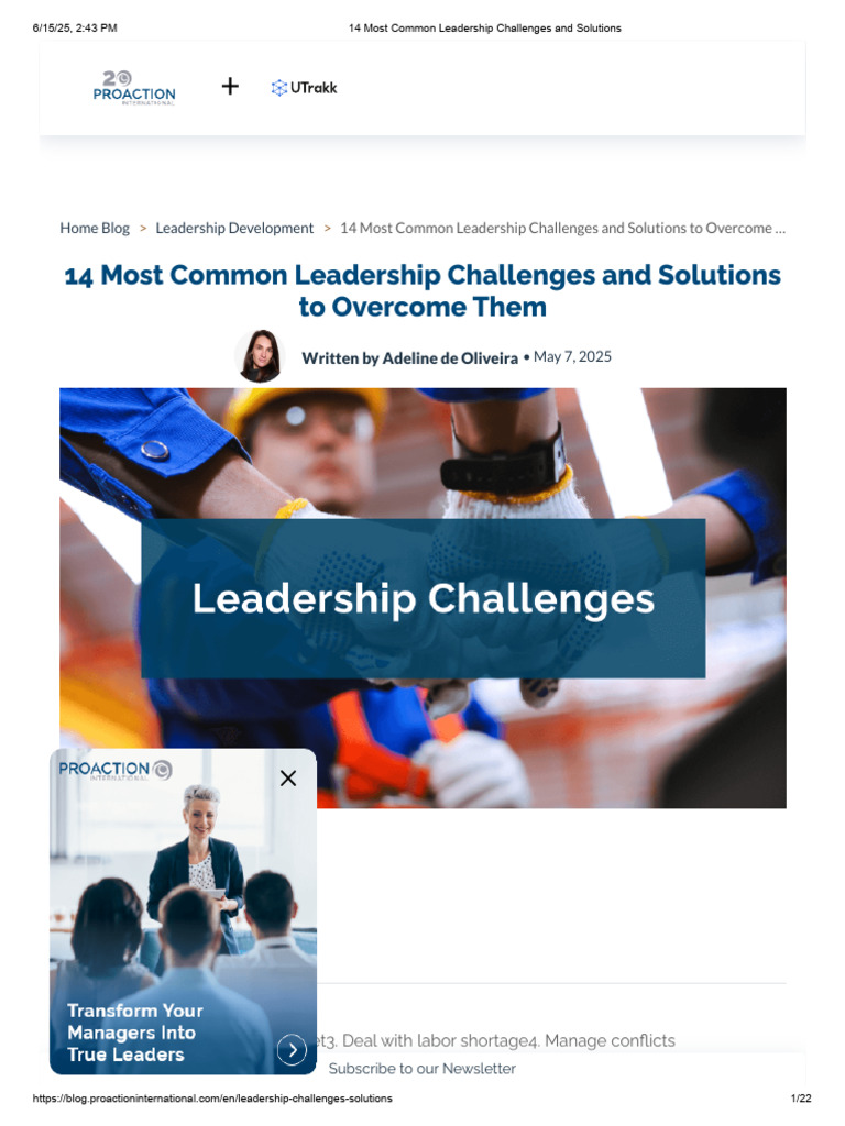 Leadership Challenges & Solutions Guide | PDF | Leadership | Artificial ...