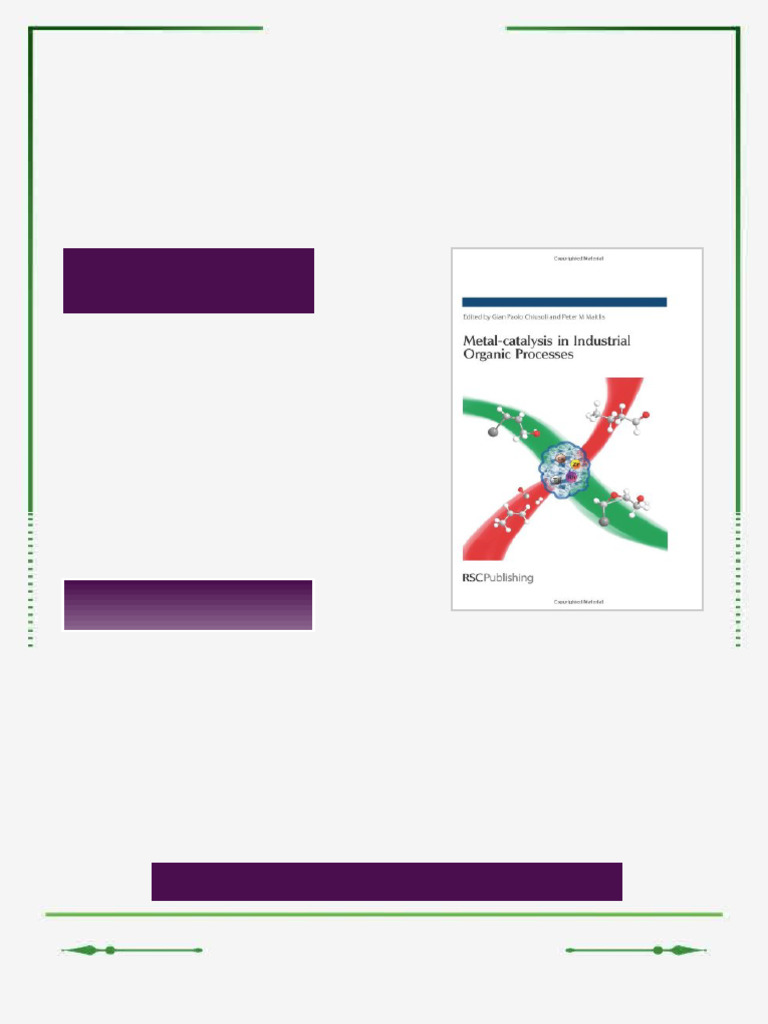 Metal Catalysis in Industrial Organic Processes 1st Edition Gian Paolo ...