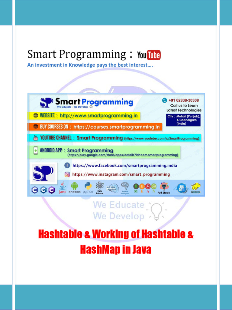Hashtable Working of Hashtable HashMap in Java by Deepak Smart ...