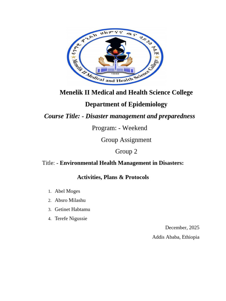 Environmental Health in Disaster Management | PDF | Sanitation | Wash