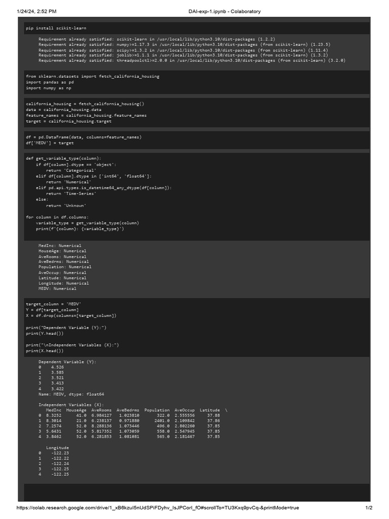 DAI Exp 1 (RA2111047010008) | PDF | Computer Data | Computing