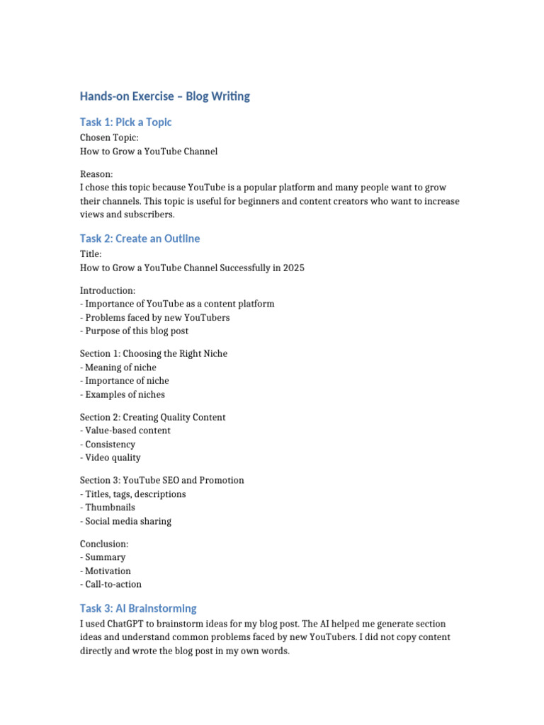 Assigment of Creative Writing | PDF | You Tube | Search Engine Optimization