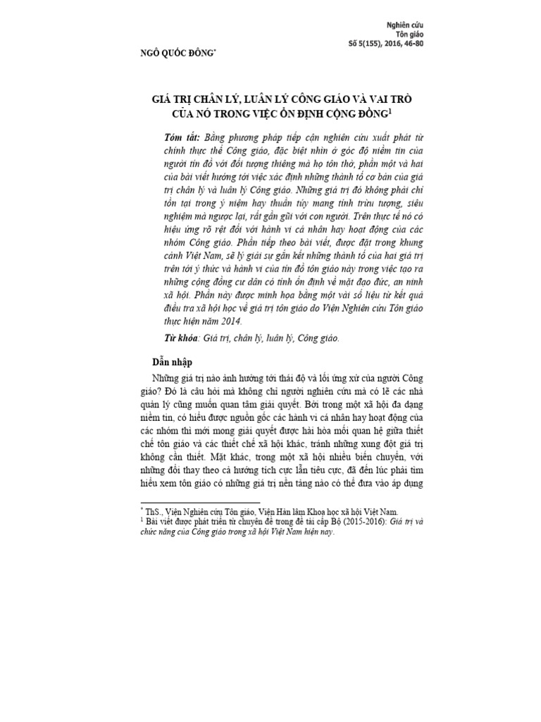 Chân lý, luân lý Công Giáo | PDF