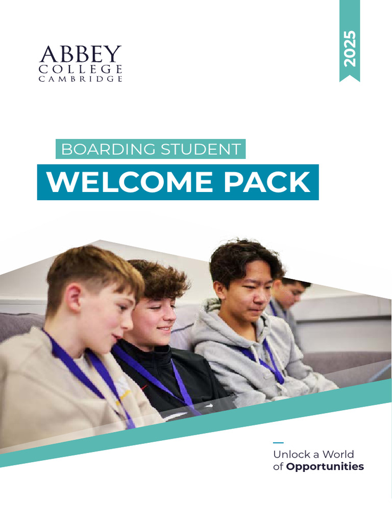2025 Boarding Student Welcome Pack | PDF | Meal | Academic Term