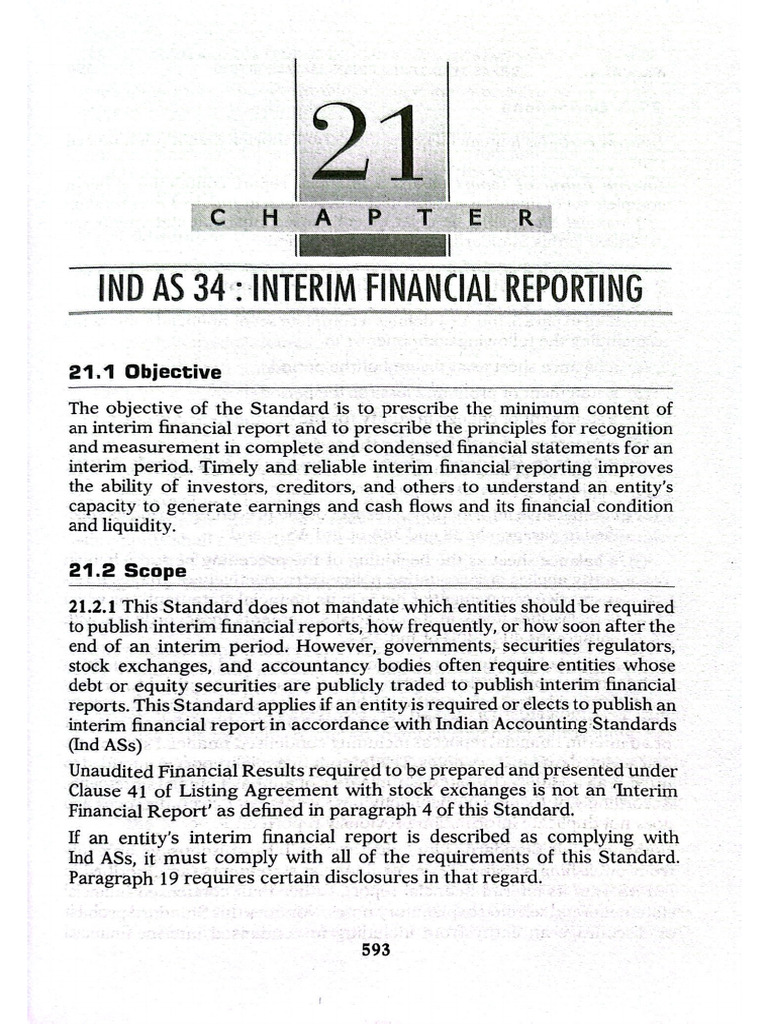 IND as 34 Interim Financial Reporting | PDF