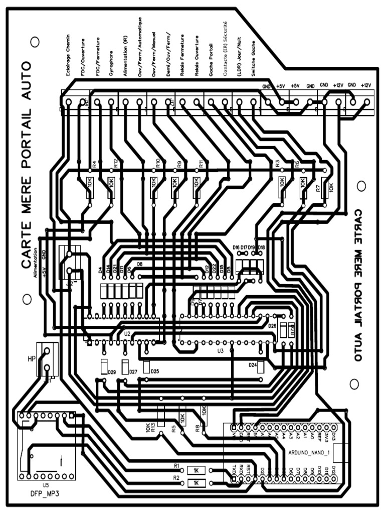 PCB_Portail-Coulissant-Avec-Picaxe_2024-12-24 | PDF