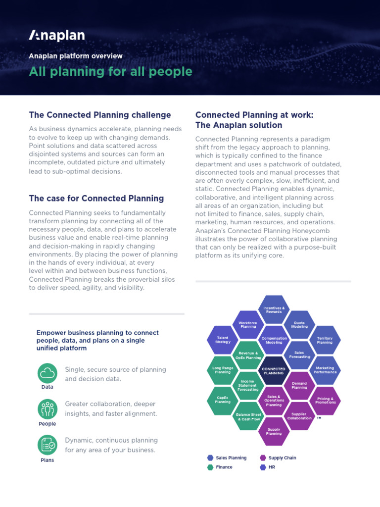 Anaplan Connected Planning Overview | PDF | Machine Learning | Cloud ...