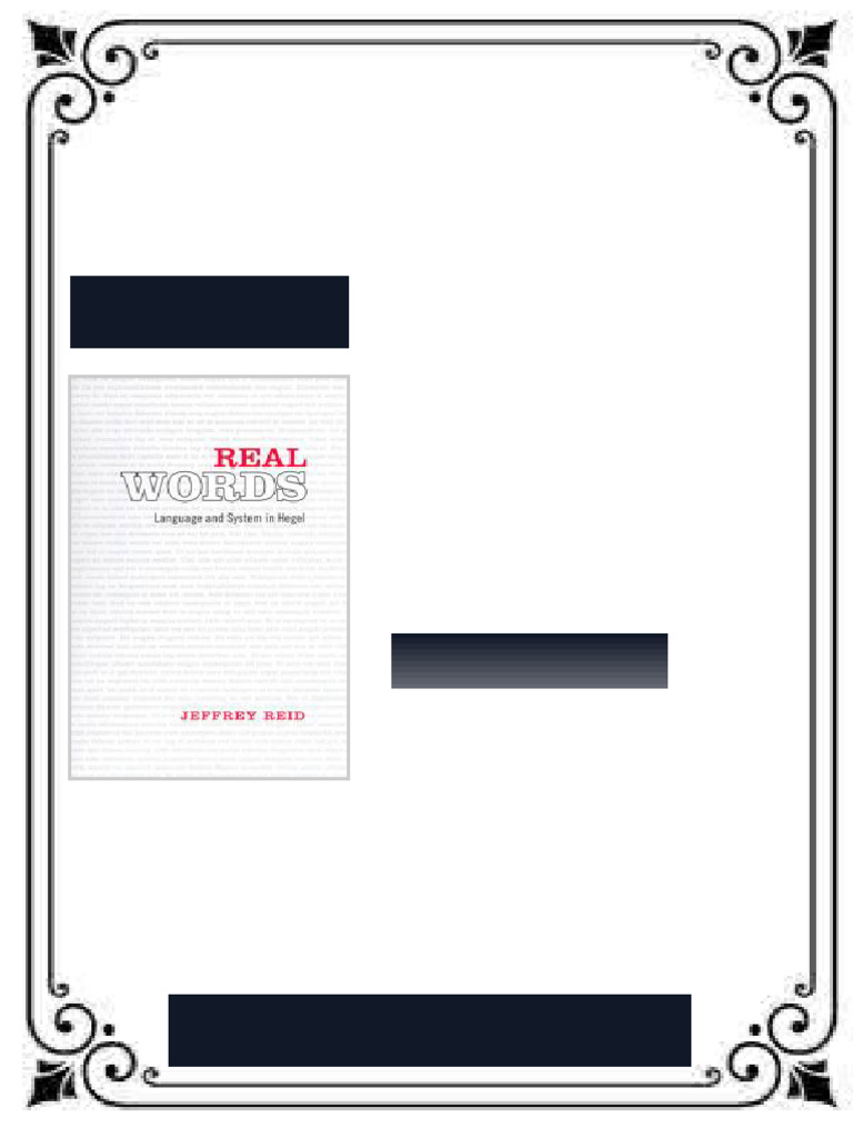 Real Words Language and System in Hegel 1st Edition Jeffrey Reid Ebook ...