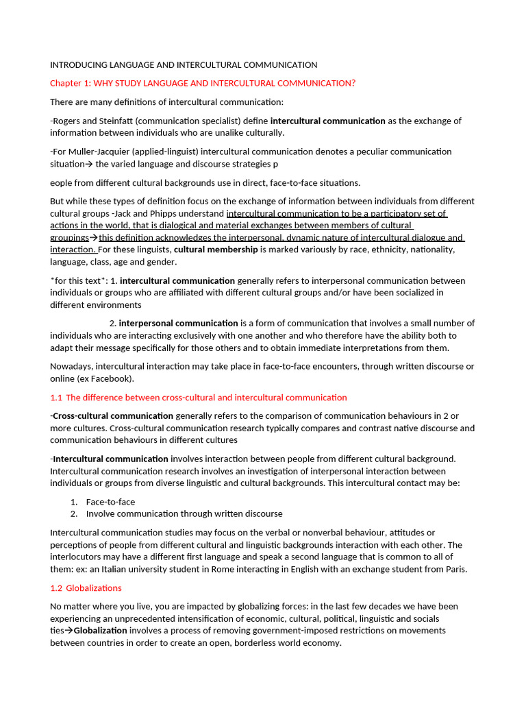 Understanding Intercultural Communication | PDF | Nonverbal ...