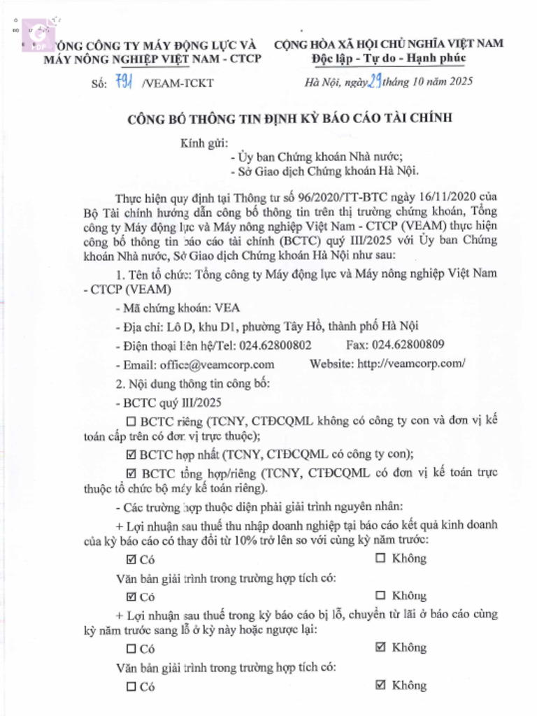 2_vea_2025_10_30_fb8ec49_2025_10_29_cv791_cbtt_bctc_quy_3_2025 | PDF