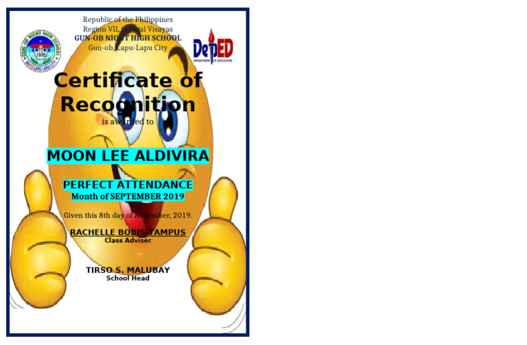 Certificate Complete Attendance | PDF