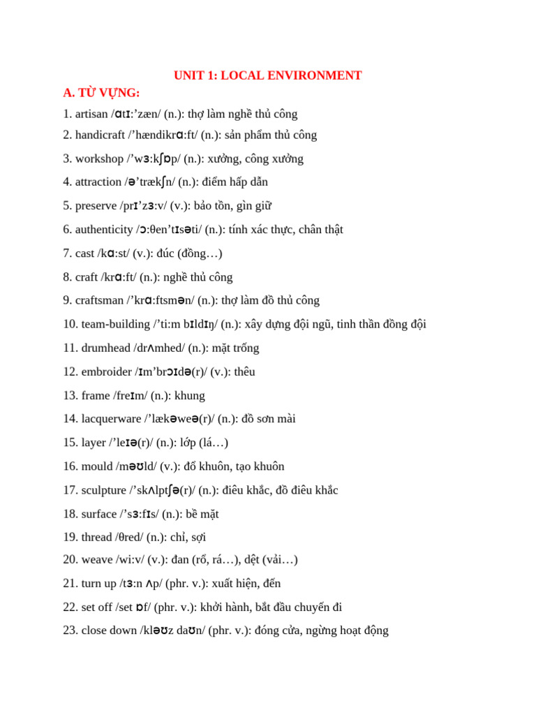 UNIT 1 - Student | PDF