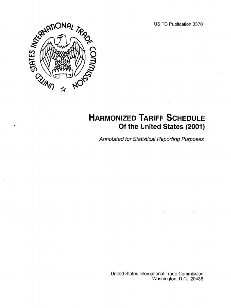 Harmonized Tariff Schedule Overview | PDF | Textiles | Yarn