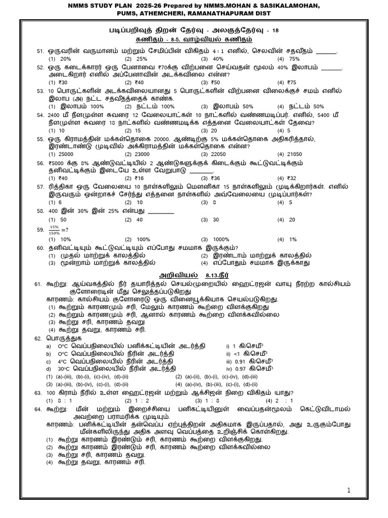 Unit Test 18 Sat 25-26F TM | PDF