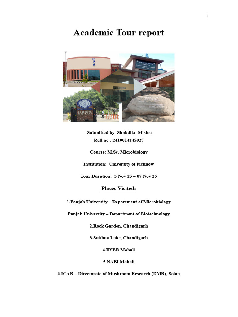 Academic Tour Report: Microbiology Insights | PDF | Biotechnology ...