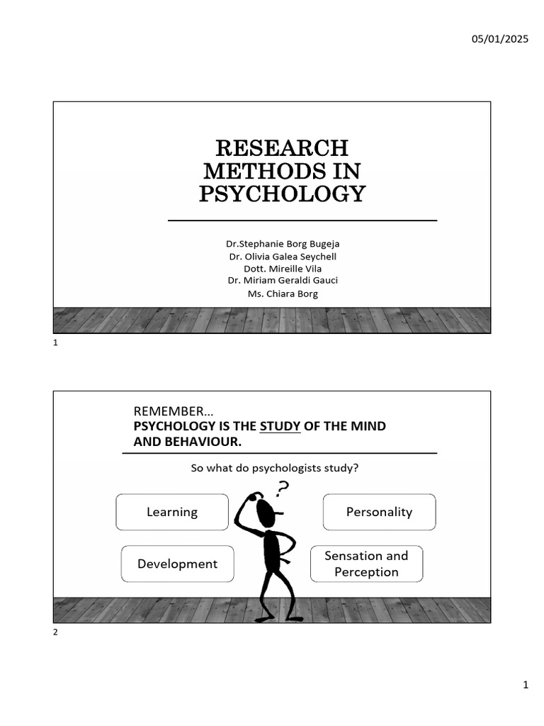 Research Methods in Psychology Guide | PDF | Experiment | Sampling ...