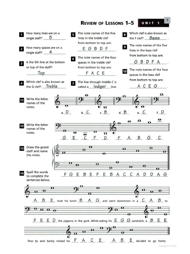 Unit 1 Review Answer Key | PDF