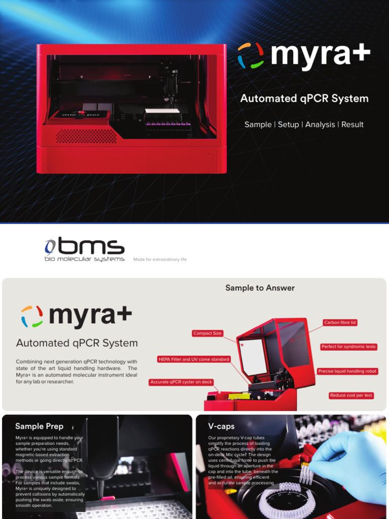 Automated qPCR System Myra+ Overview | PDF | Real Time Polymerase Chain ...