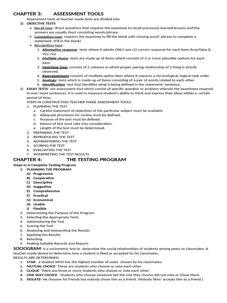 Teacher-Made Assessment Tools Guide | PDF