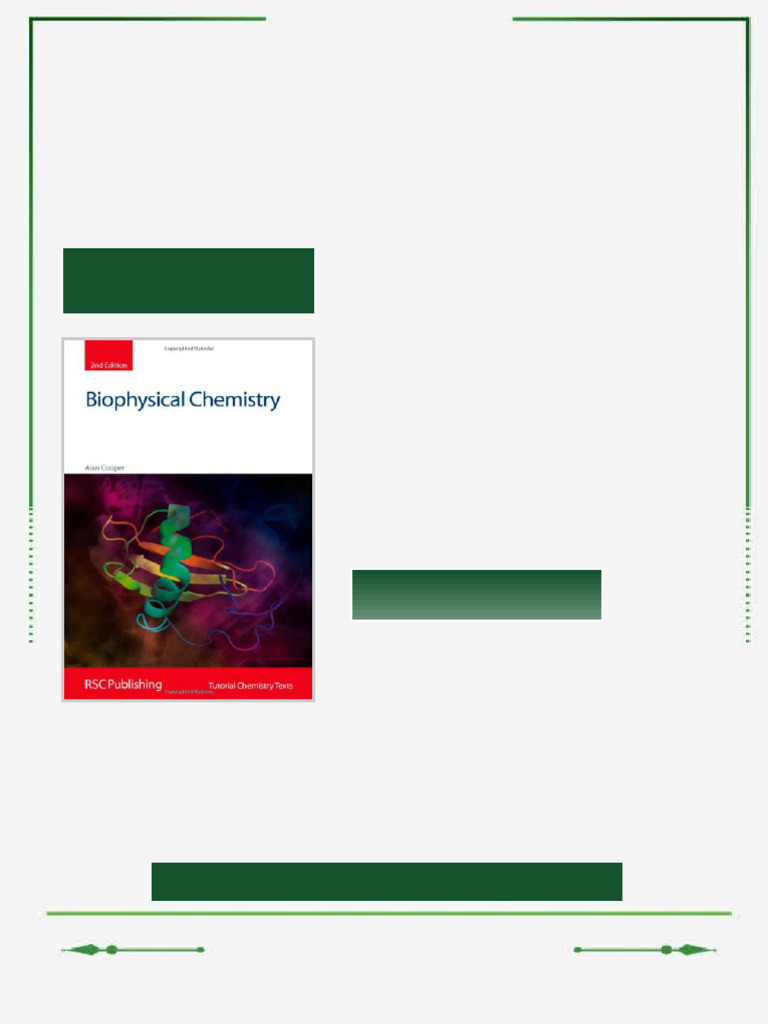 Biophysical Chemistry RSC 2nd ed Edition Alan Cooper ebook multi ...