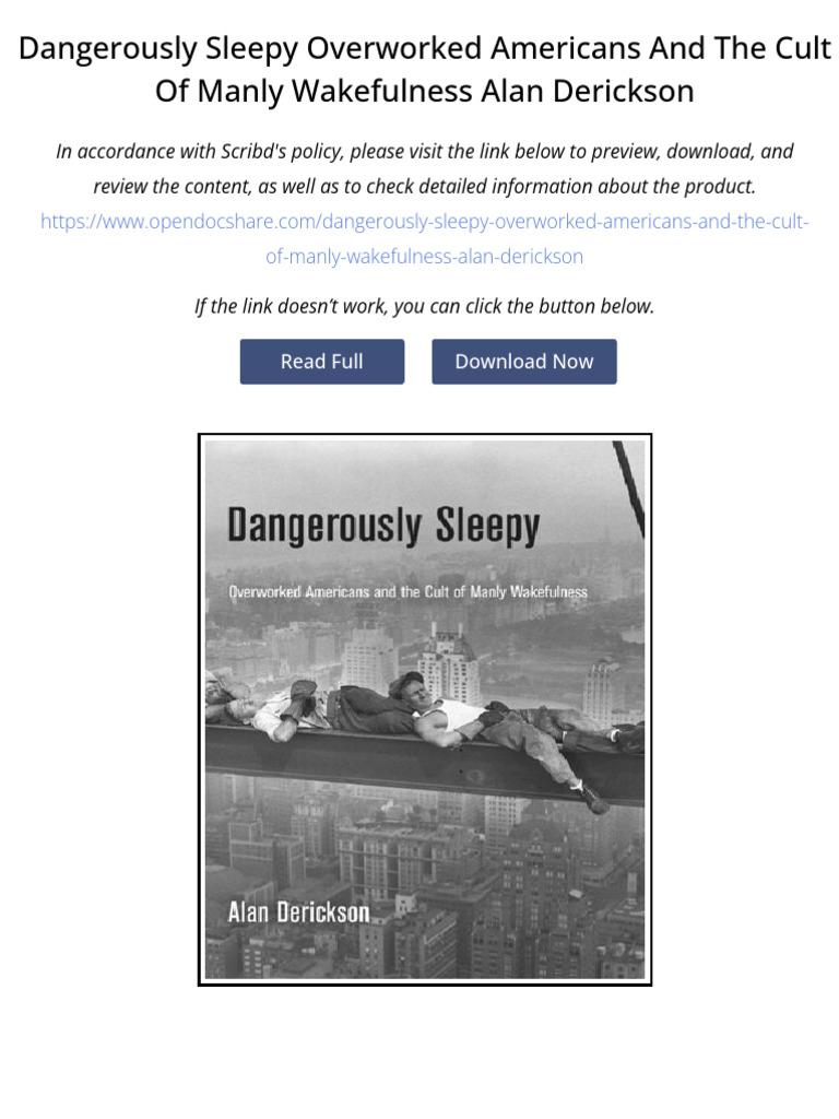 Dangerously Sleepy Overworked Americans And The Cult Of Manly ...