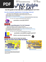 Mr Long's Grade 12 CAT PAT Guide | PDF | Html Element | Spreadsheet