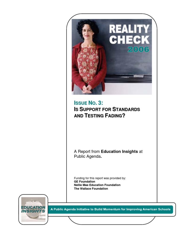 Reality Check 2006: Issue No. 3 | PDF | Standardized Tests | Education ...