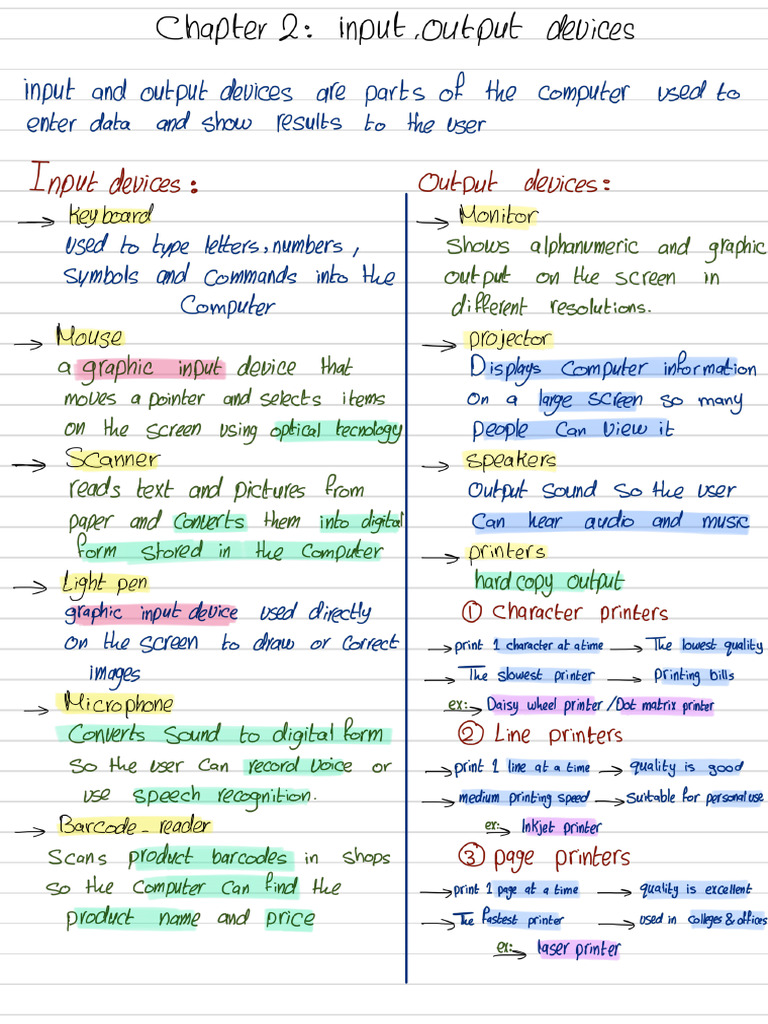 Input,Output Devices | PDF