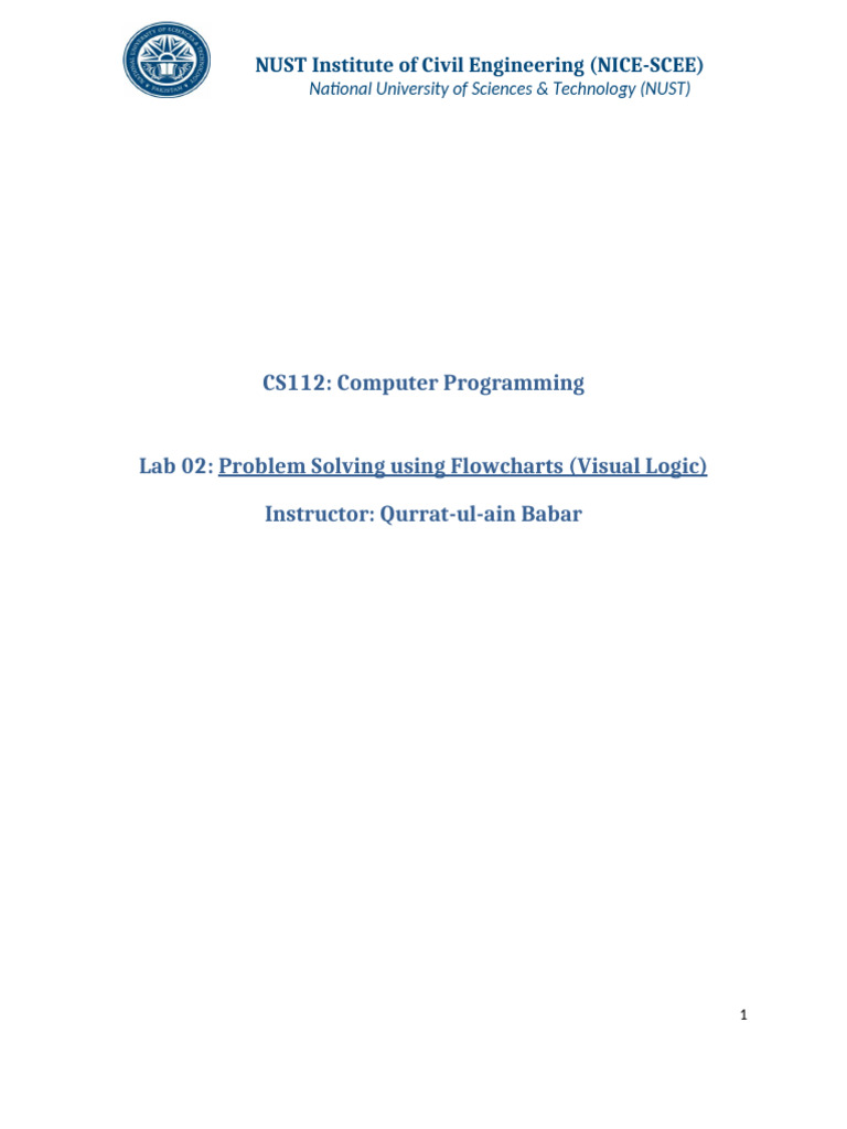 Lab 02. Problem Solving Using Flowcharts (Visual Logic) | PDF | Triangle