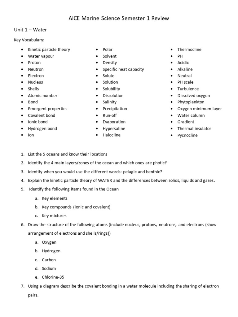 Aice Marine Review | PDF | Salt (Chemistry) | Chemical Bond