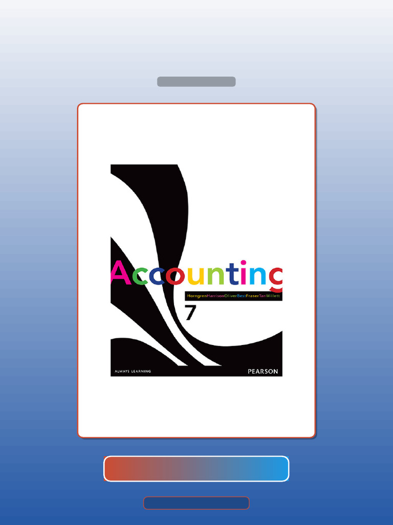 Test Bank for Accounting 7th Edition by Charles T Horngren Walter ...