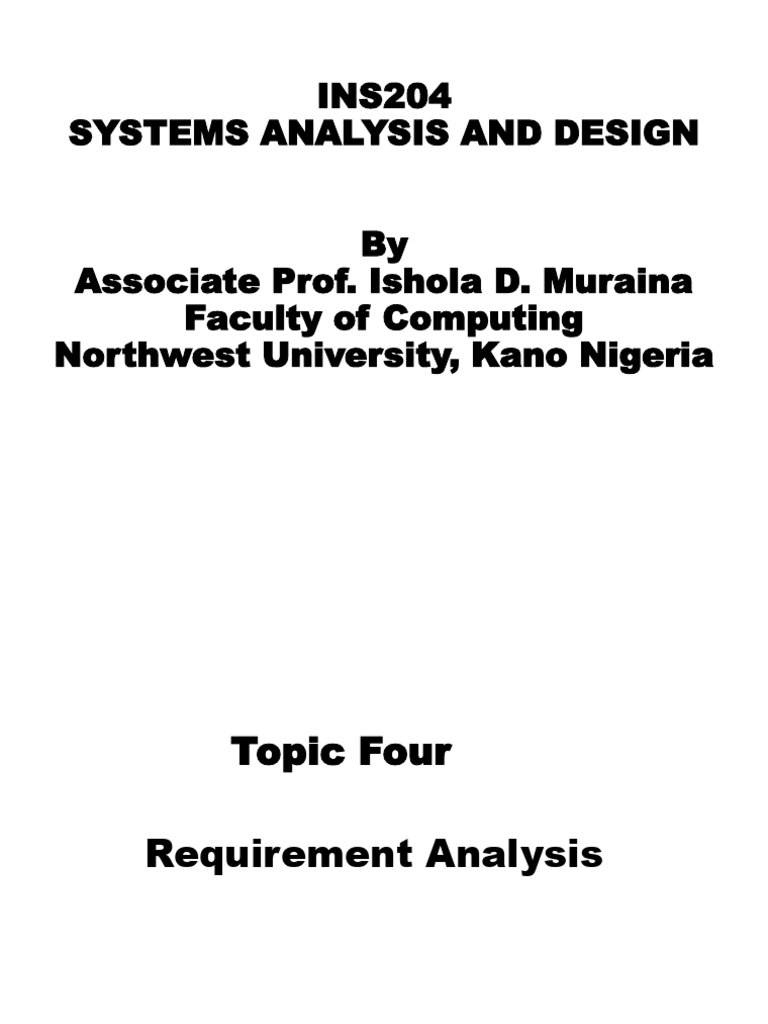 Requirement Analysis in Systems Design | PDF | Usability | Use Case