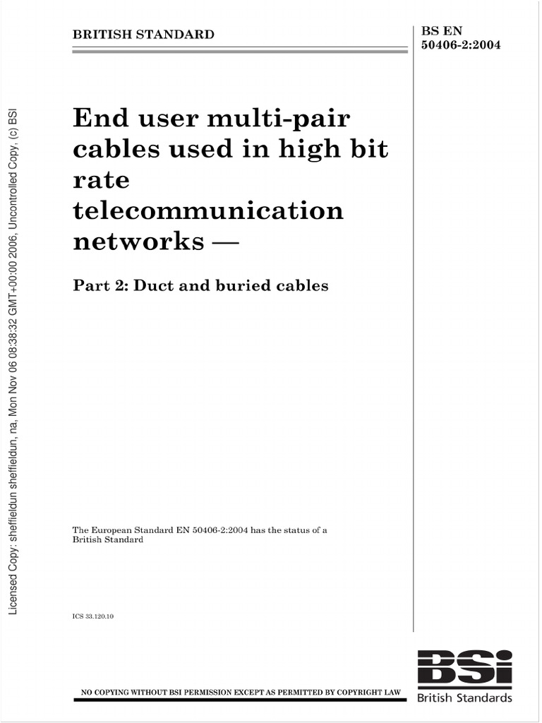 BS EN 50406-2-2004 | PDF