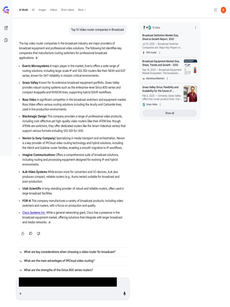 Top Video Router Companies in Broadcast | PDF | Router (Computing ...