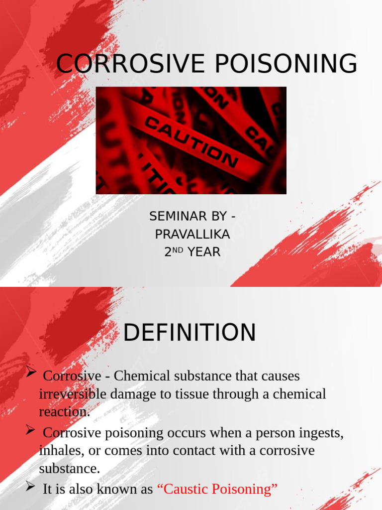 Corrosive Poisoning: Causes and Management | PDF | Acid | Sodium Hydroxide