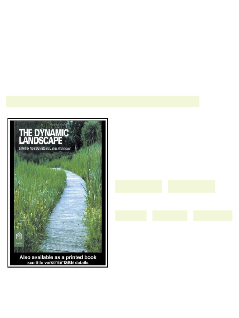 Dynamic Landscape Design Ecology and Management of Naturalistic Urban ...