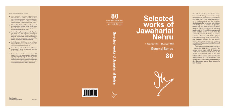 Nehru's Selected Works: Dec 1962-Jan 1963 | PDF | Jawaharlal Nehru ...