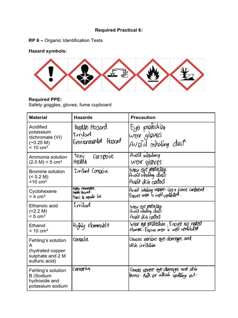 Harry Pang - Copy of Blank Version Required Practical 6 For Students | PDF