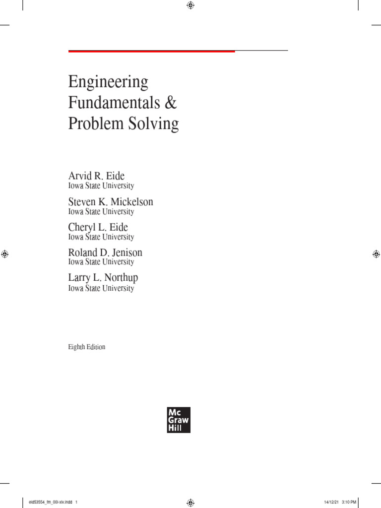Education for Engineering_Engineering Fundamentals & Problem Solving | PDF