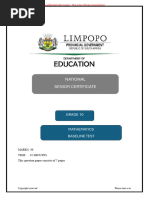 Grade 10 Life Science Term 1 Test | PDF | Enzyme | Carbohydrates