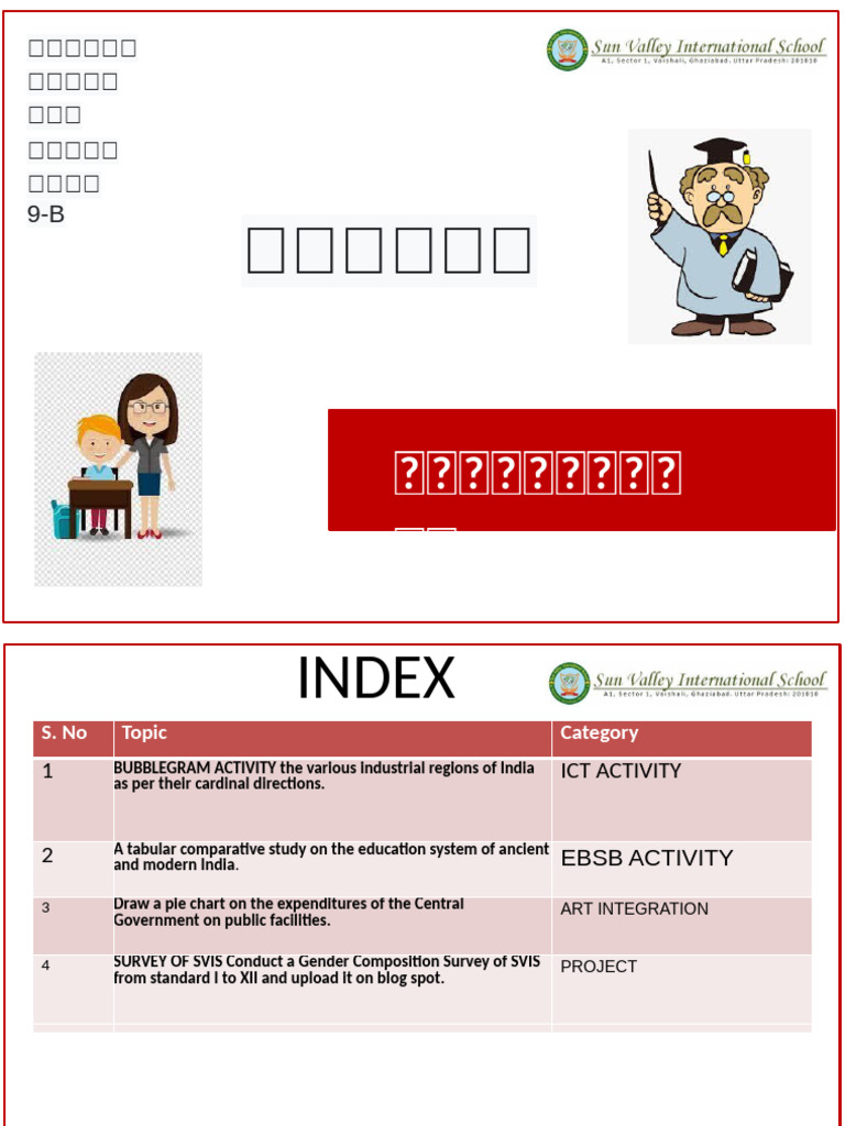 Portfolio - General Blank Template Class 8 | PDF