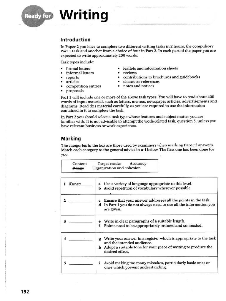 Writing CAE | PDF