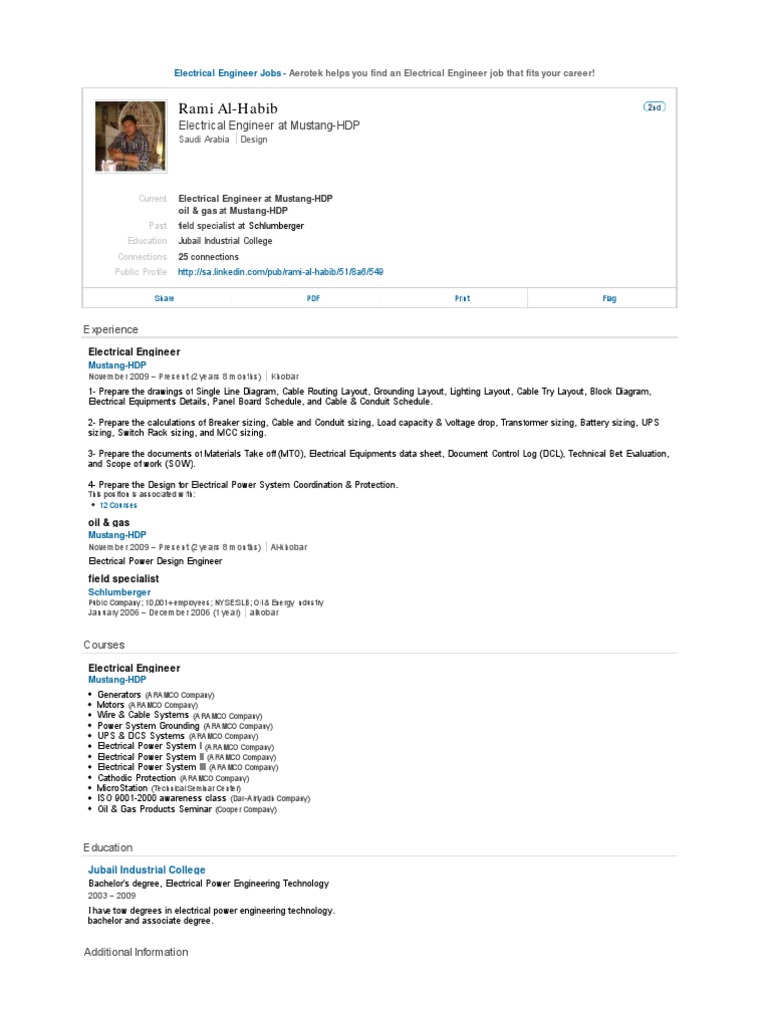 Rami Al-Habib - LinkedIn | PDF | Electric Power System | Power Engineering