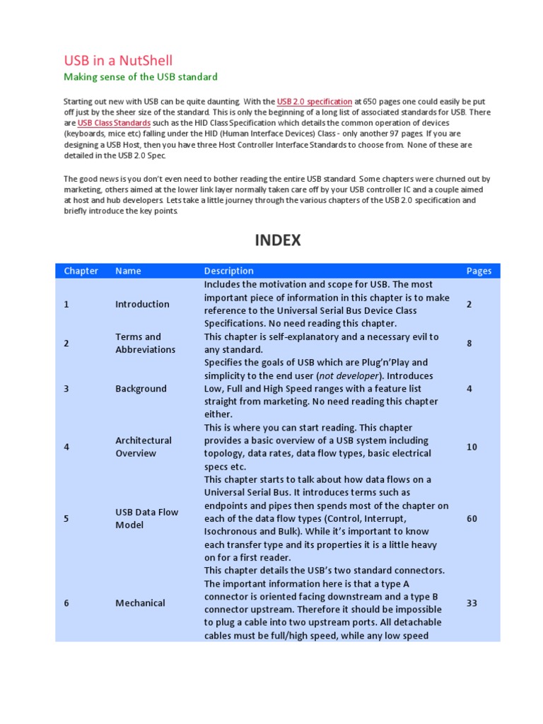 USB in A NutShell | PDF | Usb | Network Packet