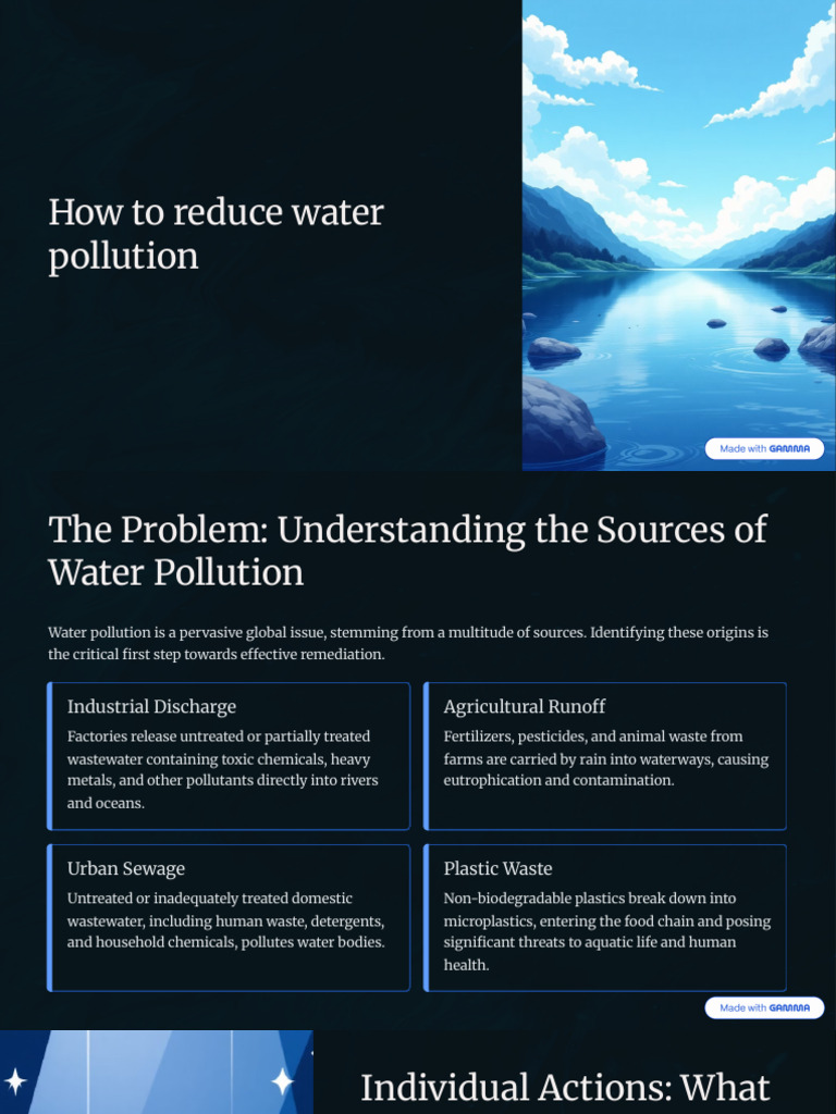 How To Reduce Water Pollution | PDF