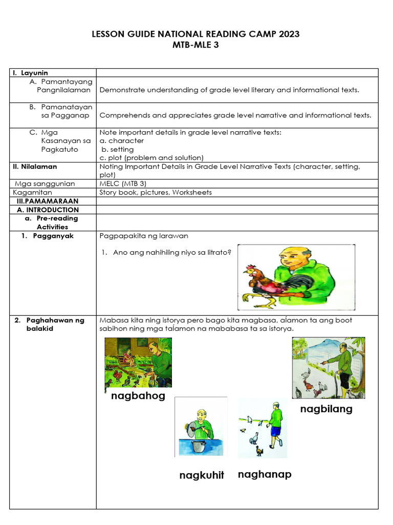 Marjorie c. Valenzuela Lesson Guide in Mtb 3 | PDF