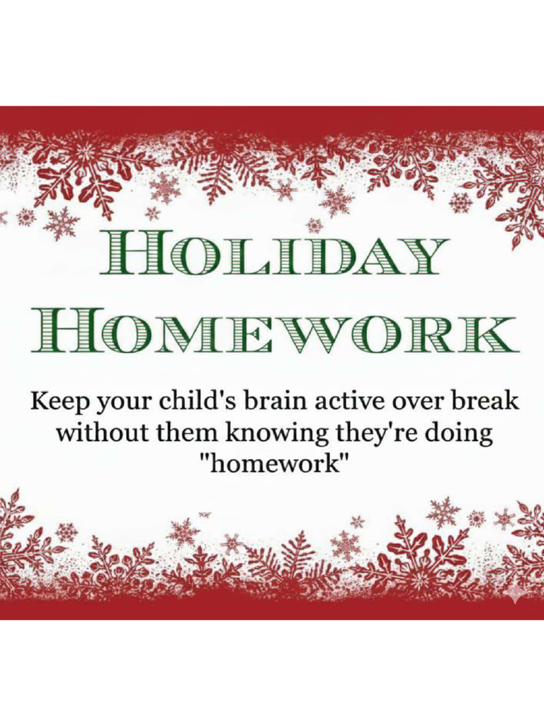 Winter Holiday Assignments for Kids | PDF
