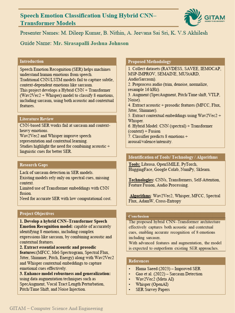 SEC Capstone Project Poster | PDF | Emotions | Computing